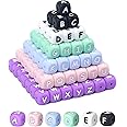 Amazon.com: 156Pcs FIVEIZERO Colorful Silicone Letter Beads, 12mm A-Z ...