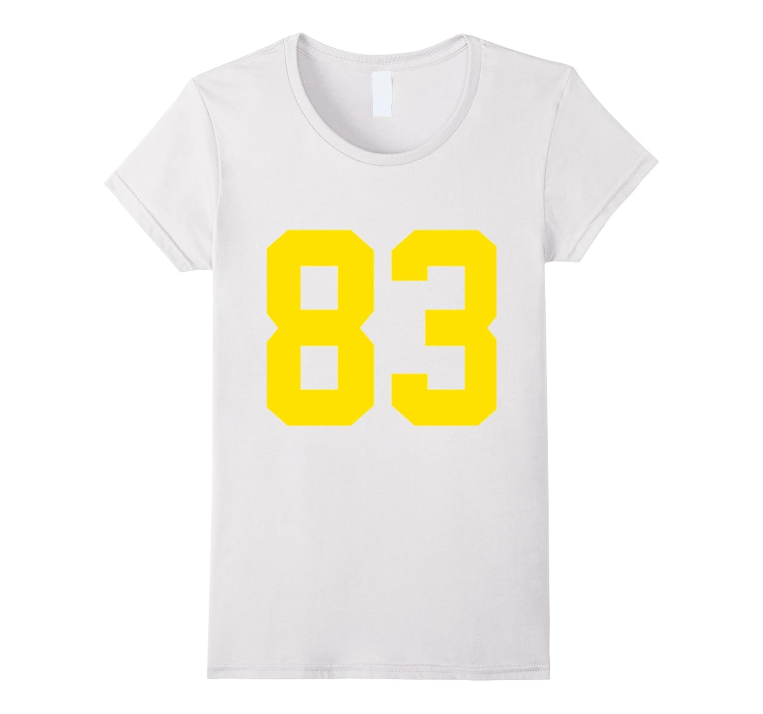 Player Number 83 Yellow Number #83 T-shirt Sport-4LVS