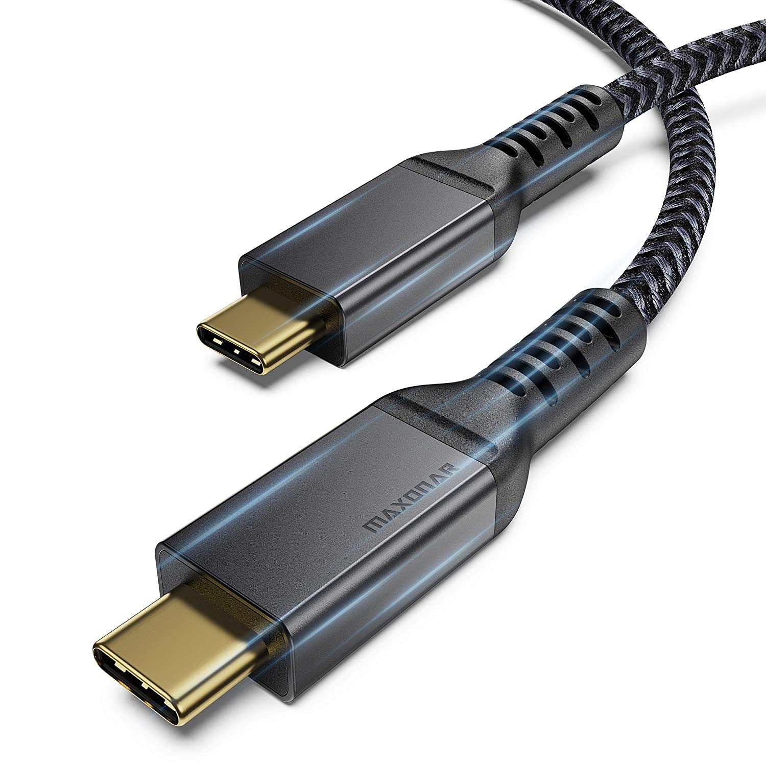 Cable Thunderbolt 3 (6.6Ft/2M/40Gbps), Maxonar TB3 certificado USB C 4. ...