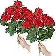 Amazon.com: MEIVINES Fake Flowers 2PCS 17.3In Artificial Geraniums for ...