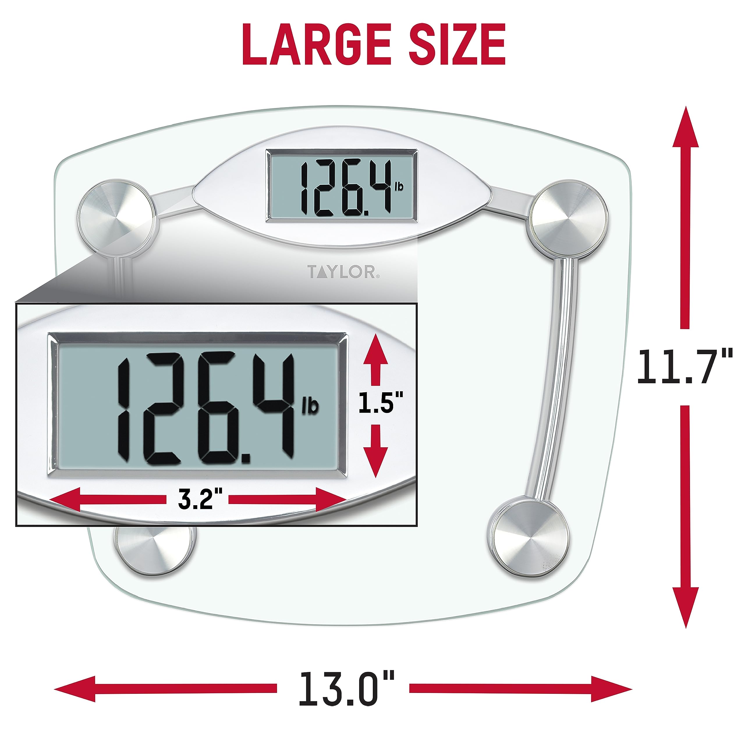 Mua Taylor Digital Bathroom Scale, Highly Accurate Body Weight Scale ...
