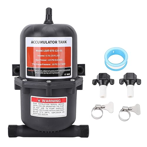 RV Accumulator Tank, 0.75L Max 125PSI Pre Pressurized Water Tank ...