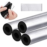 4 Pcs Pipe Insulation Foam Tube - Self-Adhesive Wrap for Winter, Irrigation, Sprinkler, Spigot ...
