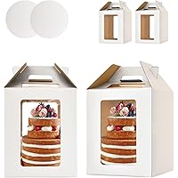 Amazon.com: XININSUN Tall Cake Boxes with windows and Cake Boards,10x10x12 Tall Cake Carrier ...
