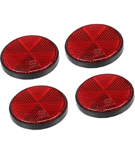 Red Safety Reflectors AIDIRui 2pcs Red Reflector For Motorcycle ATV ...