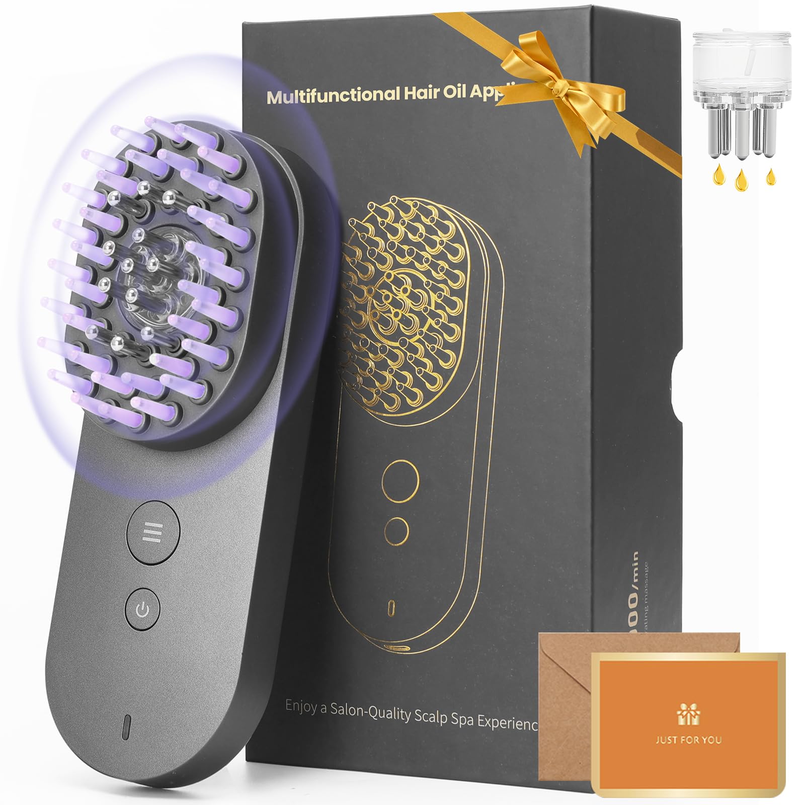UNIWA Hair Oil Applicator, Scalp Massager Hair Growth, 3 in 1 Scalp ...