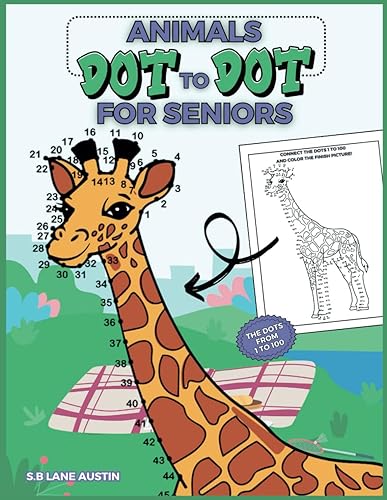 Animals Dot-To-Dot Book for Seniors: An Animal Activity Book for Adults ...