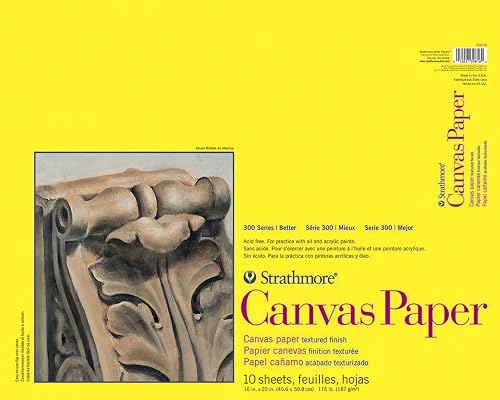Strathmore 300 Series Canvas Paper Pad, Glue Bound, 16x20 inches, 10 ...