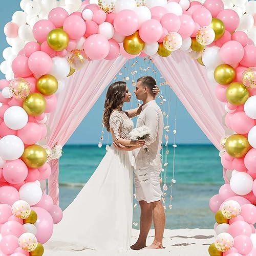Pink And Gold Balloon Arch Pink White And Gold Balloon Garland Arch