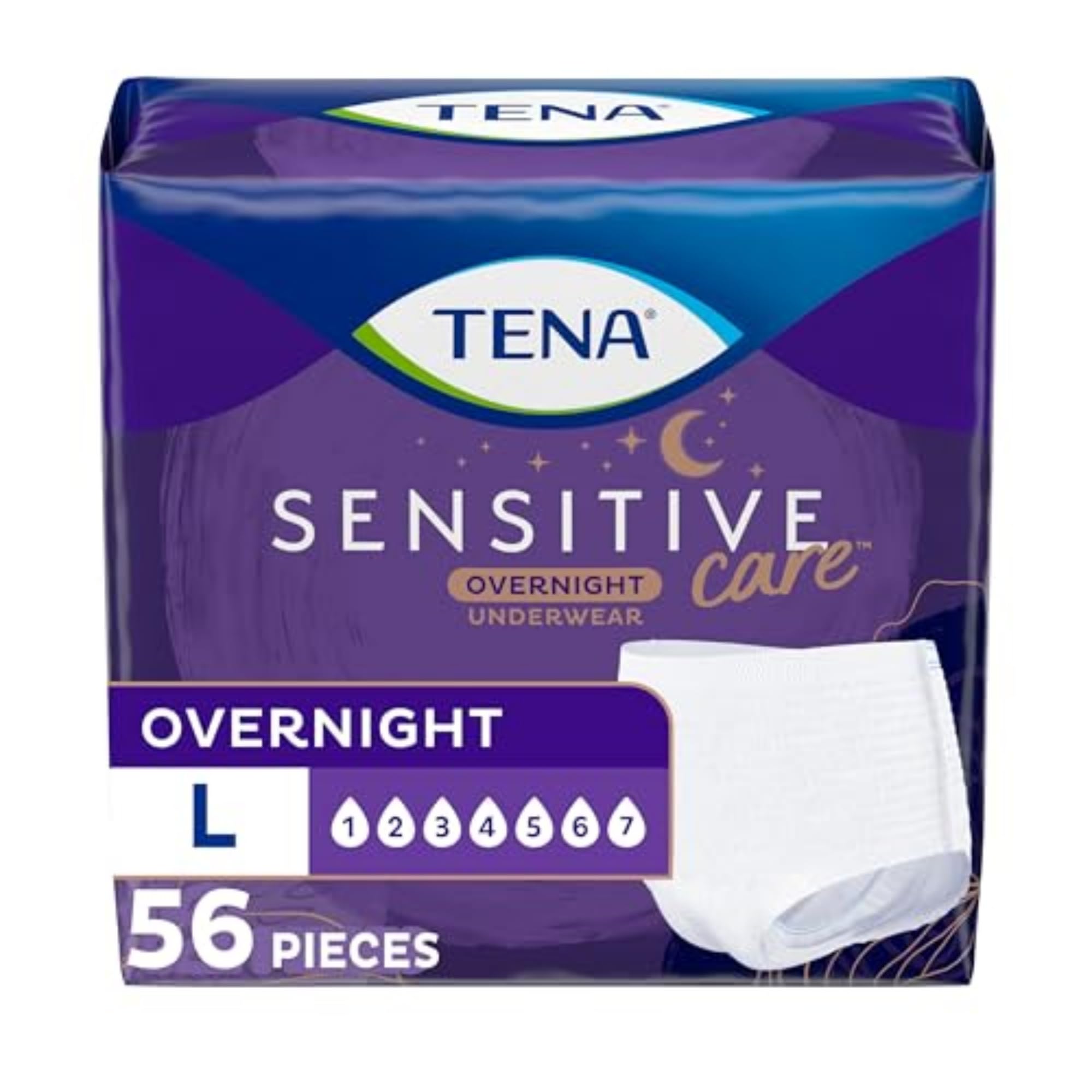 Tena Incontinence Underwear For Women Overnight Absorbency Sensitive 3350