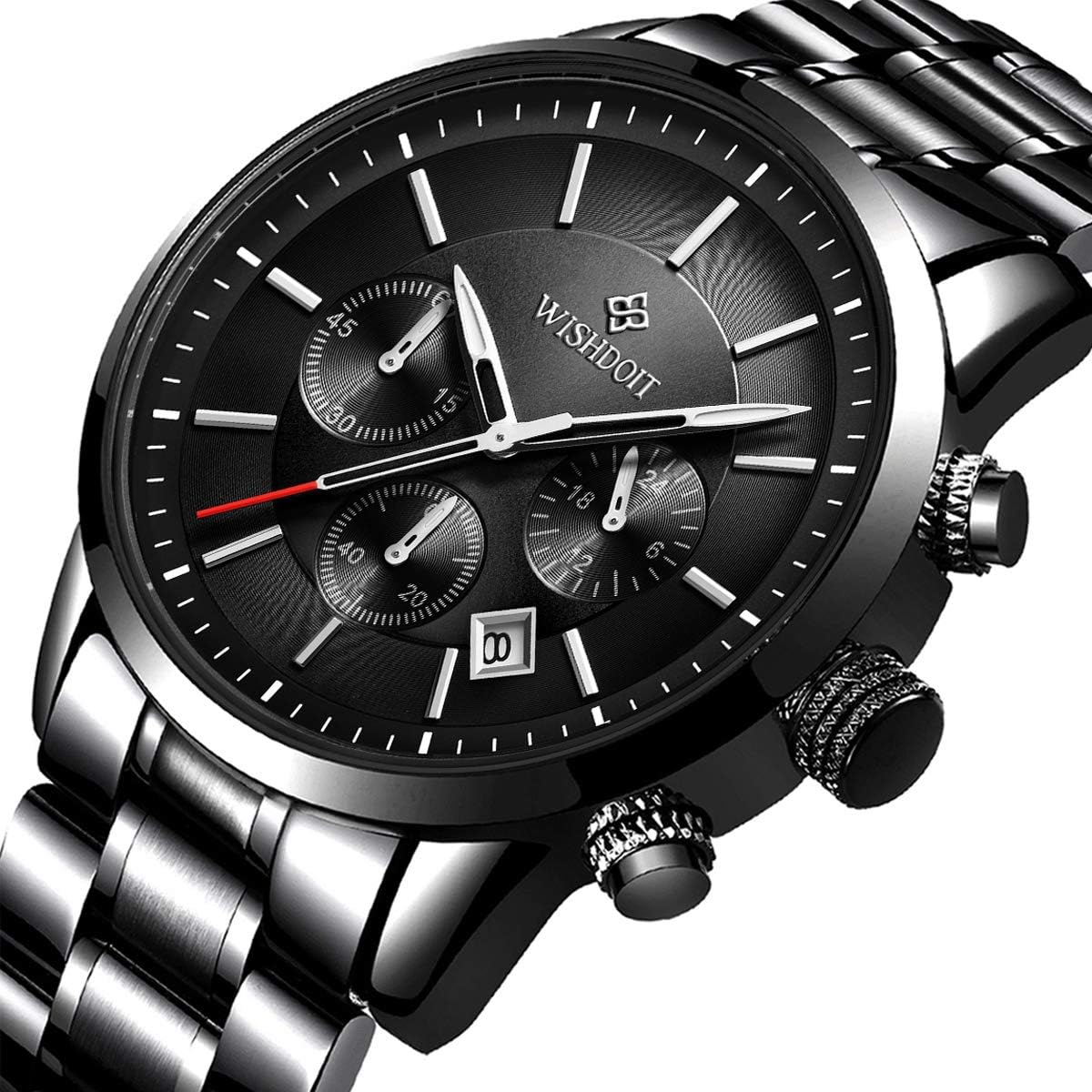 Relógio masculino de quartzo analógico à prova d'água de aço da moda ...