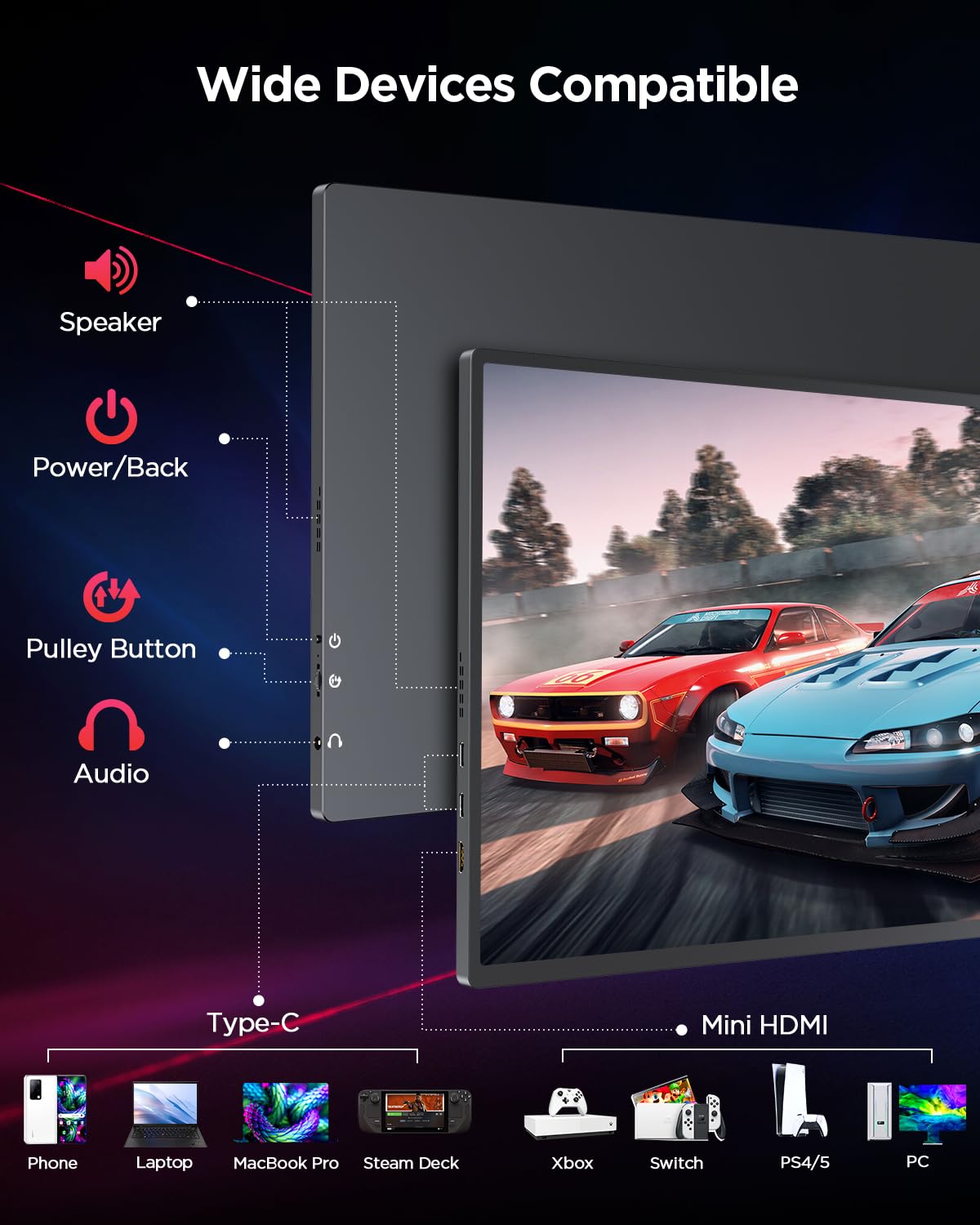 Mua UPERFECT 2K 120Hz Portable Gaming Monitor, 16" 2560x1600 QHD ...