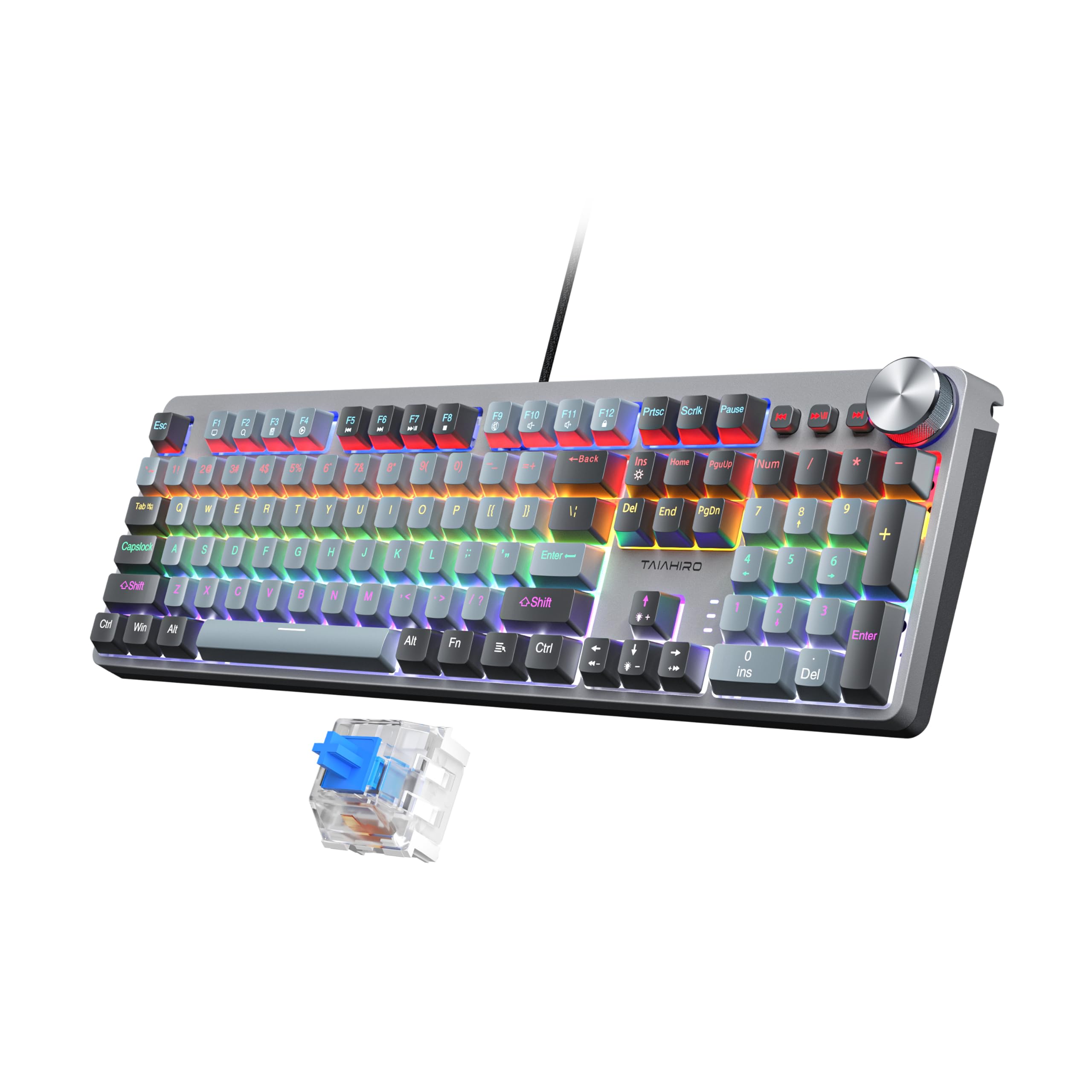 Mua Mechanical Gaming Keyboard, RGB Backlit 104 Keys Full Size Keyboard ...