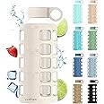Amazon.com: purifyou Premium 40/32 / 22/12 oz Glass Water Bottles with ...