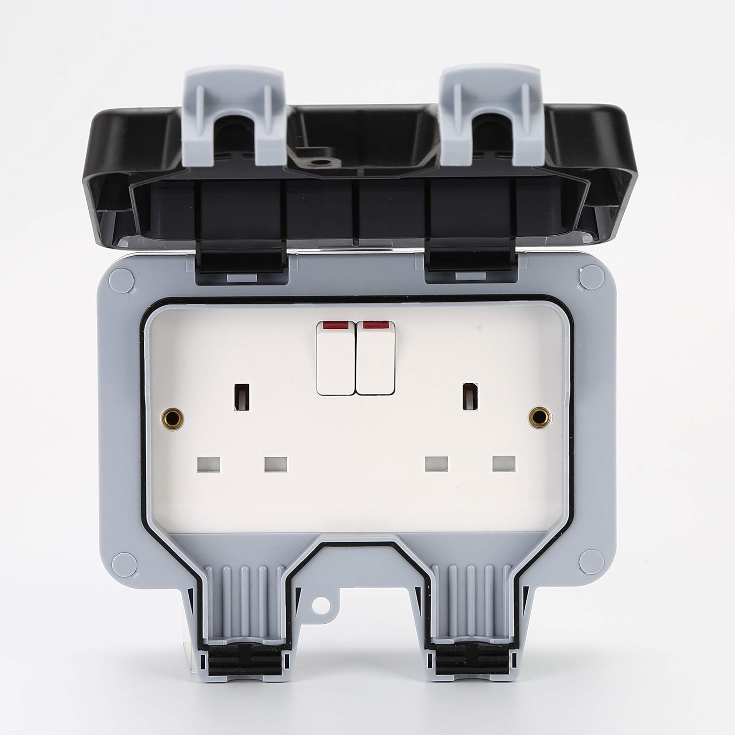 Outdoor Sockets Waterproof Double Socket, Wall Electrical Outlets, IP66 ...