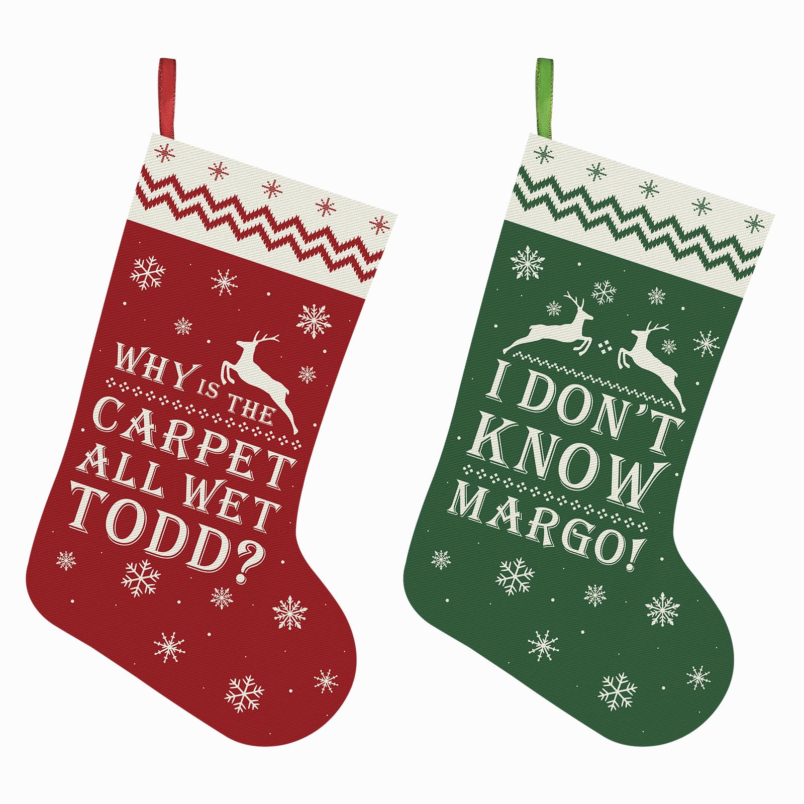 Christmas Vacation Decorations, Funny Christmas Stockings, 2 Pack 16 ...