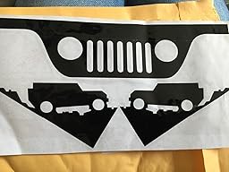 Amazon.com: JEEP WRANGLER JK Windshield Replacement Decals - Grill and ...