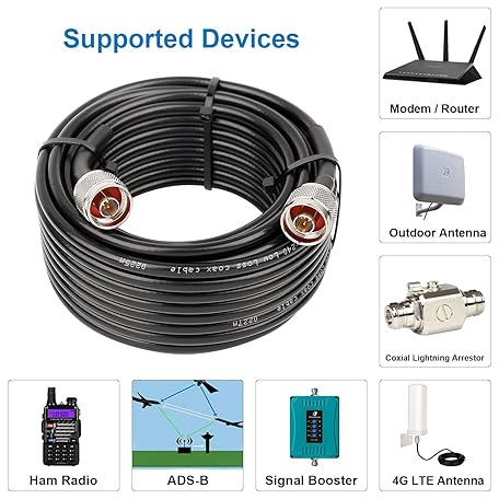 Mua MOOKEERF KMR240 N Cable - 35FT Ultra Low Loss N Male to N Male Cable Pure Copper 50 ohm for ...