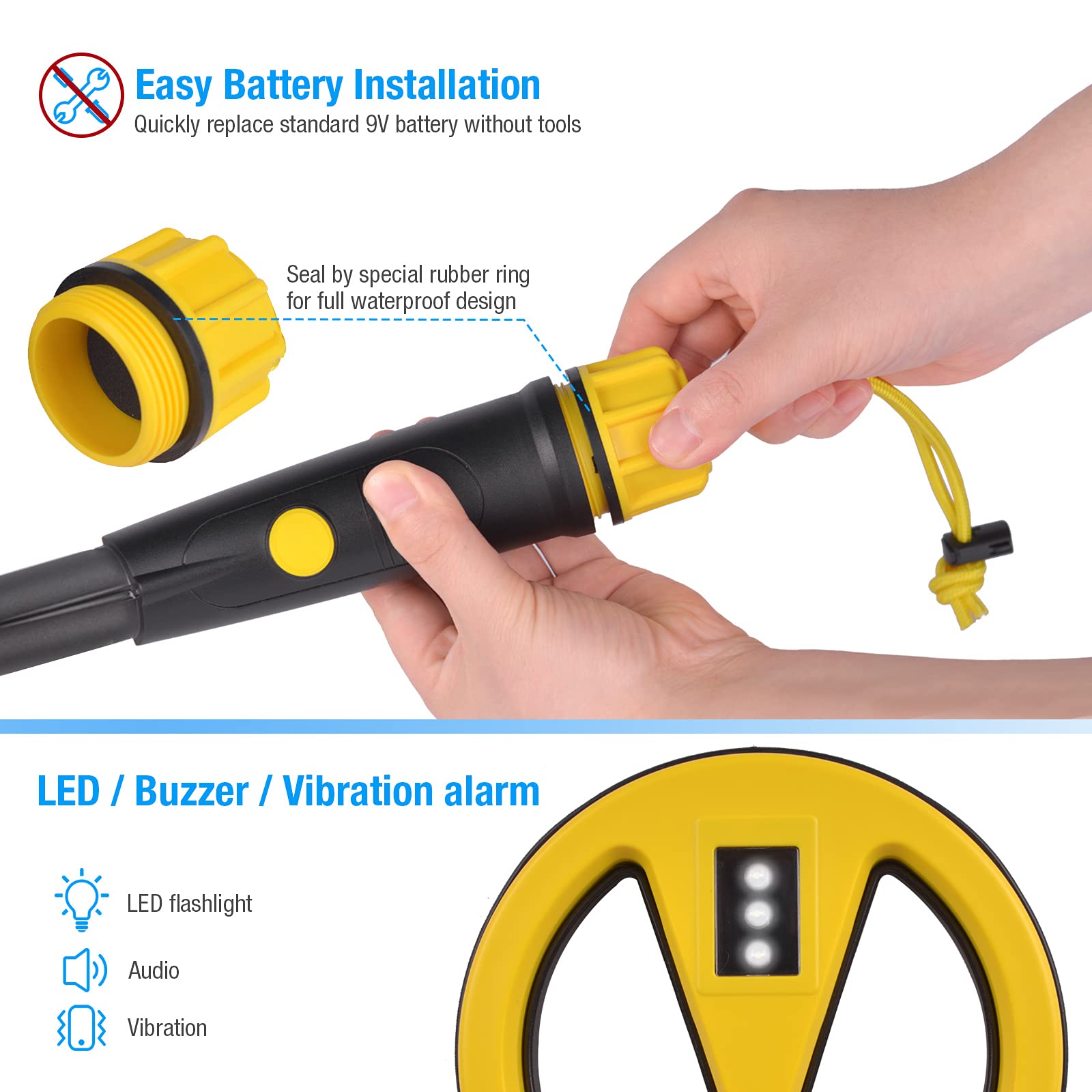 Mua Underwater Metal Detector Handheld,100 Feet Fully Waterproof Metal ...