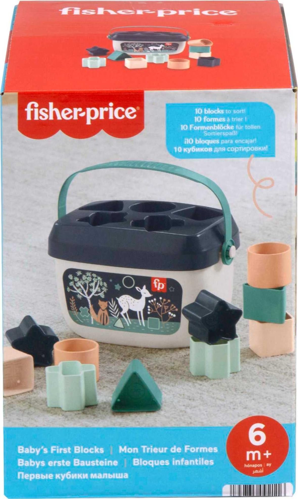 Mua Fisher-Price Stacking Toy Baby’s First Blocks Set of 10 Shapes for ...