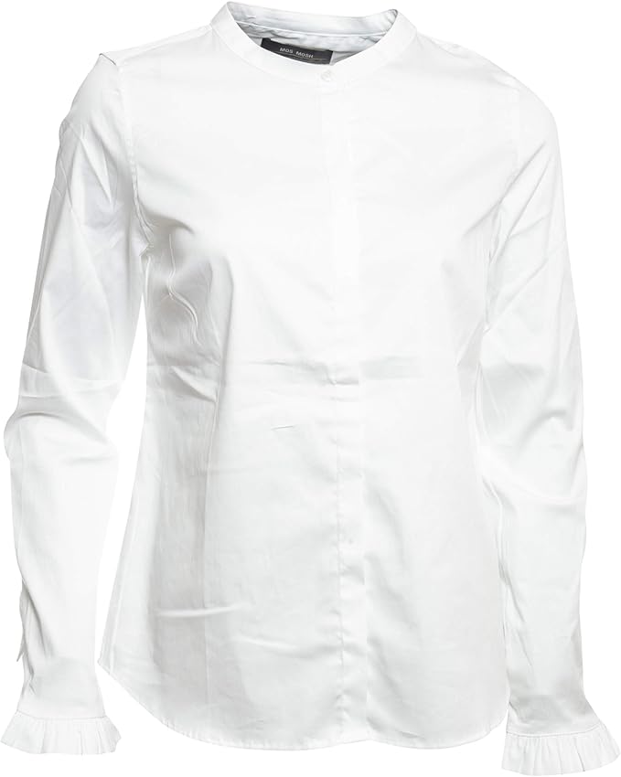 Mos Mosh Damen Bluse Mattie Sustainable Shirt Weiss - XXL: Amazon.de ...