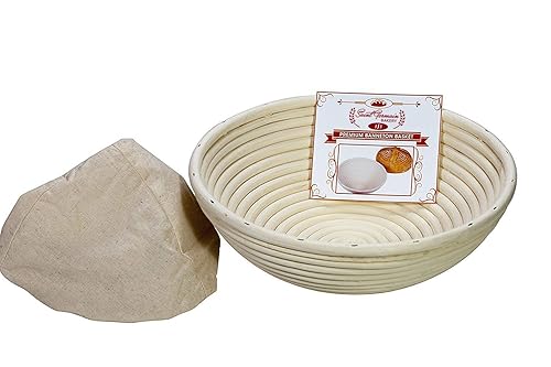 Saint Germain Bakery Premium Round Bread Banneton Basket with Liner ...
