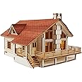 Amazon.com: Desktop Wooden Model Kit Garden House A with a Large Deck ...