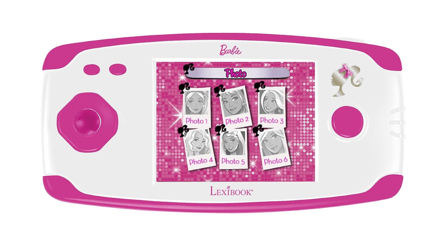 Lexibook Mattel Barbie Compact Cyber Arcade, 115 classic video games, 5 ...