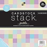 Amazon.com: DCWV Cardstock Stack, Textured Jewel Colored, 58 Sheets, 12 ...