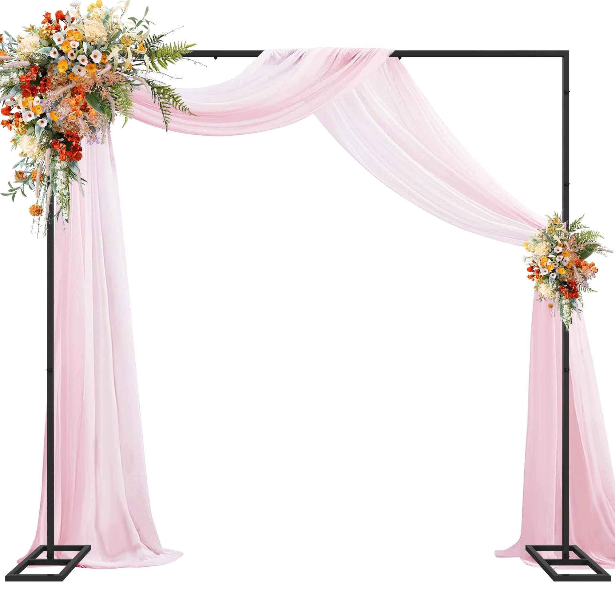 Wokceer 8x8 FT Backdrop Stand Heavy Duty Pipe and Drape Kit with Base ...