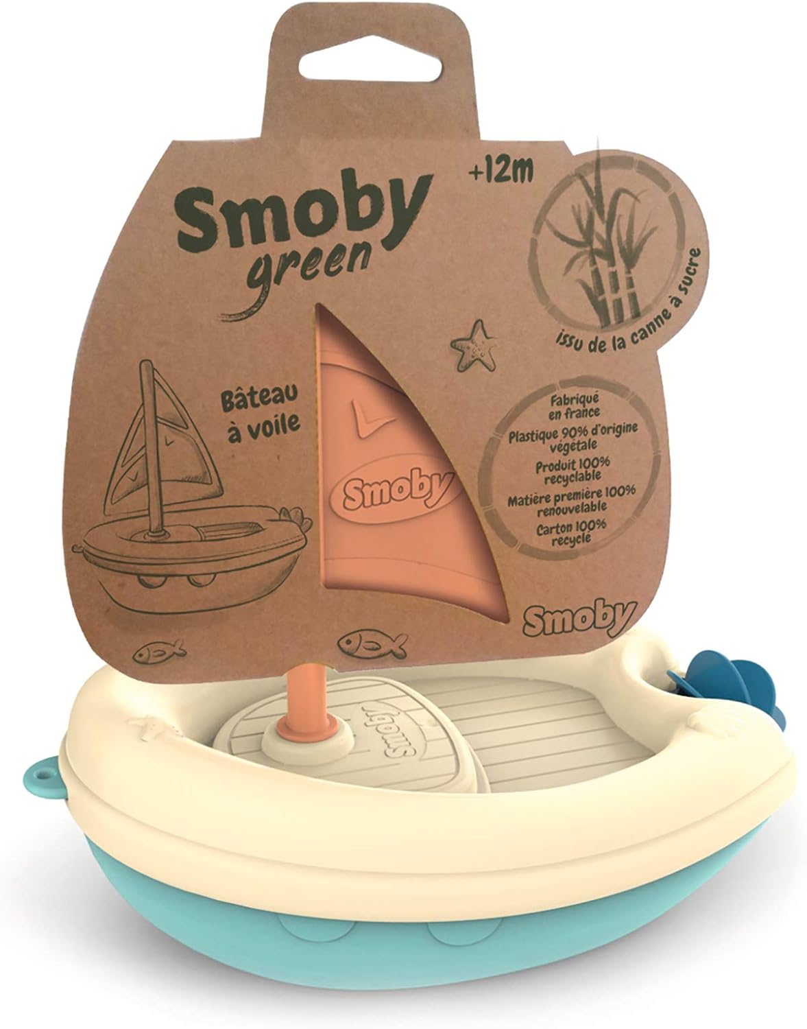 Smoby 181200 Green-Bath Boat, Made from Sustainable Bioplastic from The ...