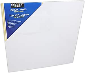 Amazon.com: Sargent Art 90-3004 12x12-Inch Canvas Panel, 100% Cotton ...