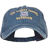 Amazon.com: U.S. COAST GUARD Veteran Hat with USCG Crest Cap - BLACK ...