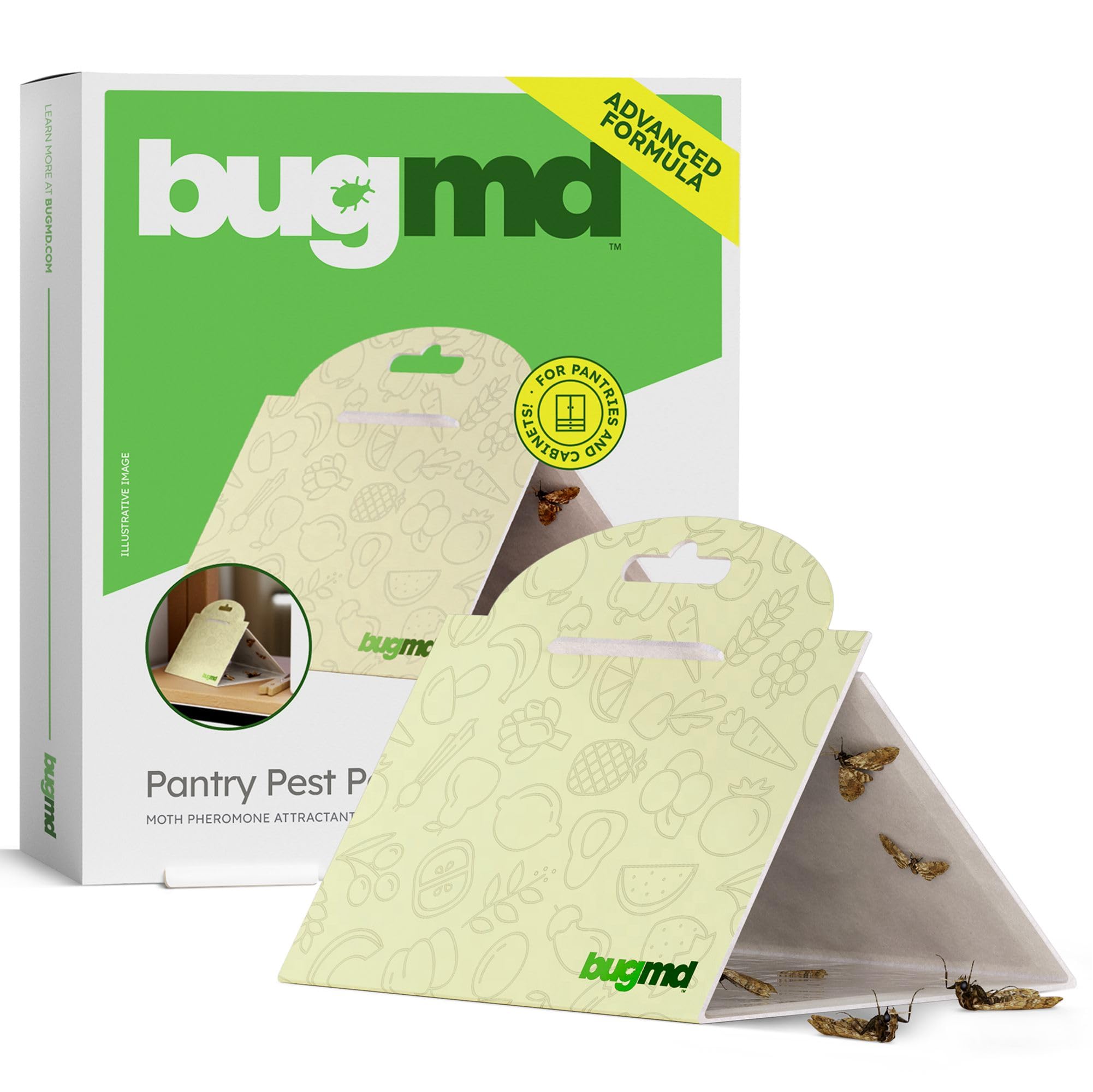 BugMD Pantry Moth Traps (6-Pack) – Pheromone-Based Sticky Glue Traps ...