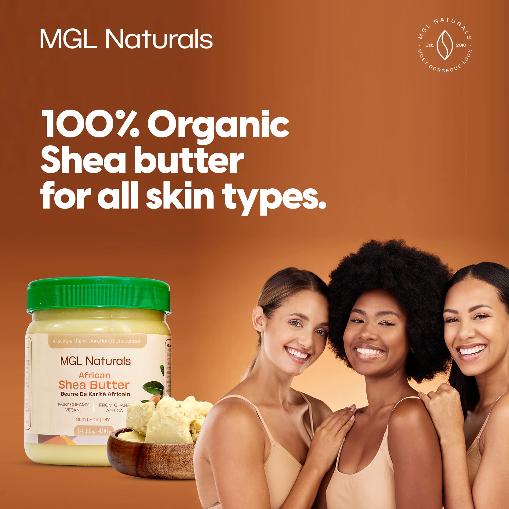 Mua MGL Naturals Shea Butter | African, Raw & Unrefined. Nourish and moisturize skin and hair ...