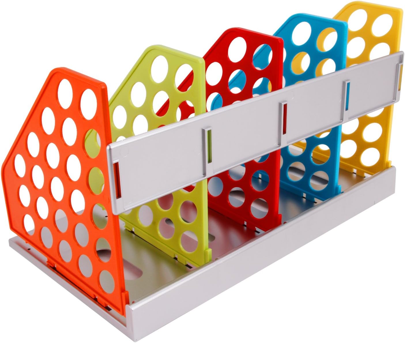 Detachable Colored Desk Storage Rack File Holder Tray 4 Section Desktop ...