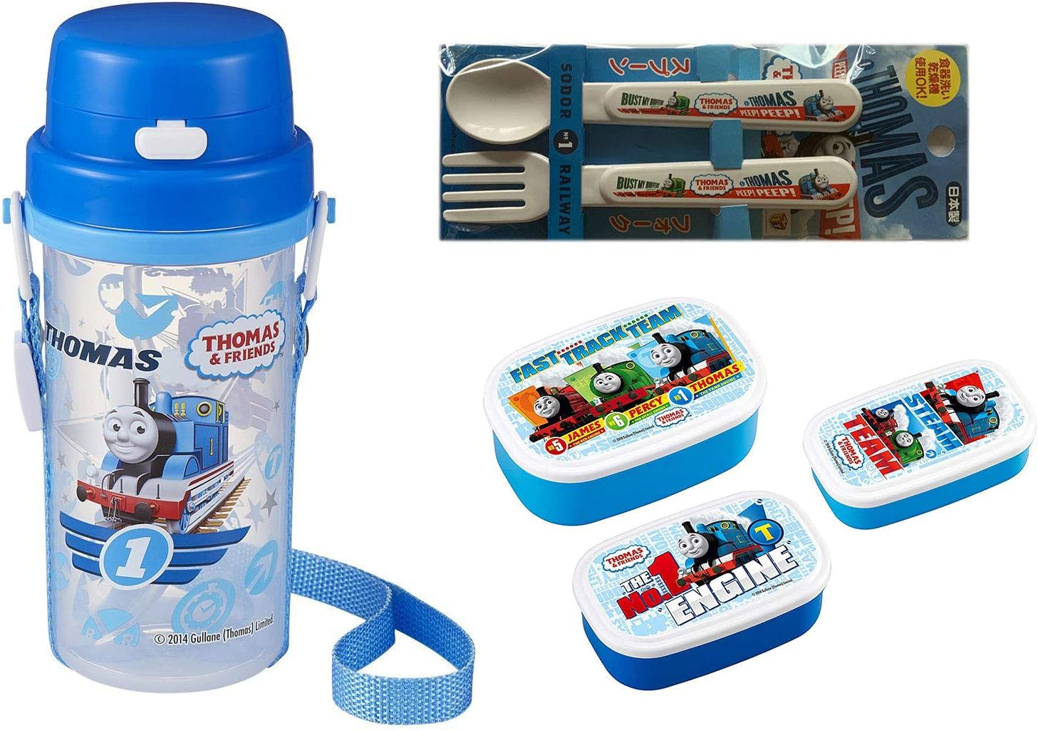 Amazon.com: Thomas the Tank Engine Lunch Set - 3 Lunch (Bento) Boxes ...