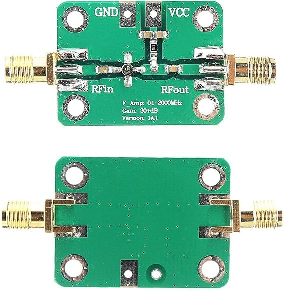 Amazon.com: HiLetgo 0.1-2000MHz RF WideBand Amplifier 30dB High Gain Low Noise LNA Amplifier ...