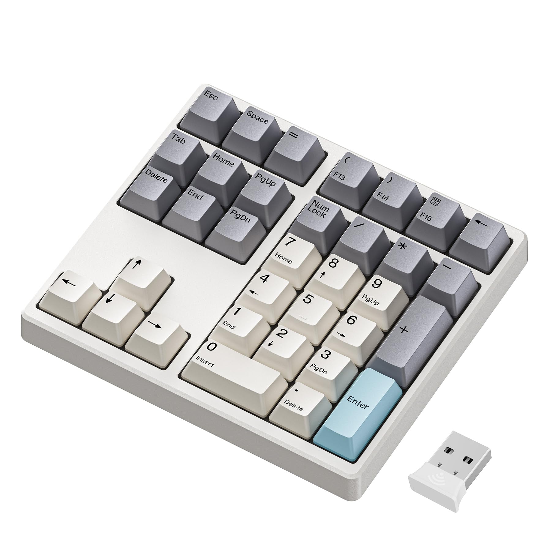 Mua Wireless Number Pad, 34 Key Mechanical Numpad with Gateron Red ...