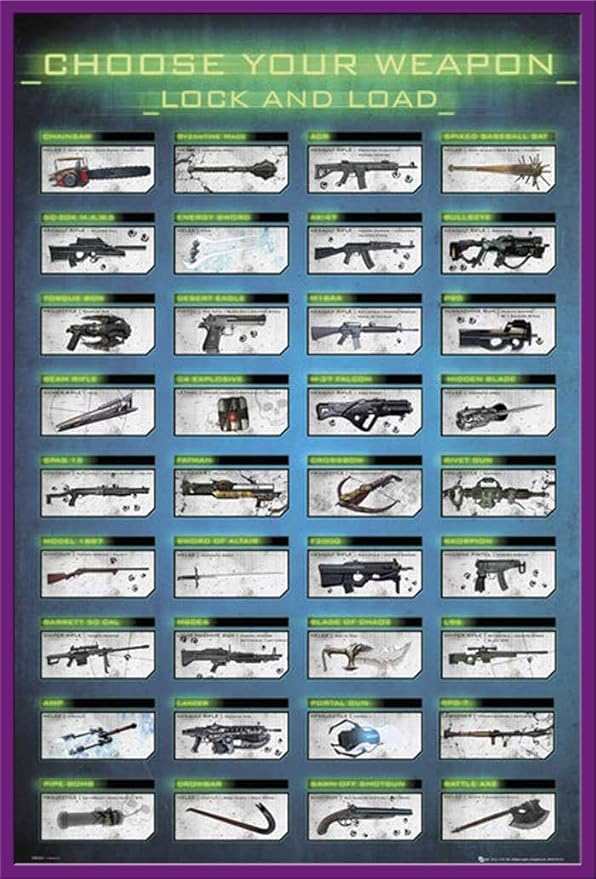 Gaming - Choose Your Weapon - Waffen - Games Poster Fun - Grösse 61x91 ...