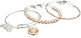 Amazon.com: Alex and Ani Women's Art Infusion, Rose Set of 3 Bangle Bracelet, Shiny Silver ...
