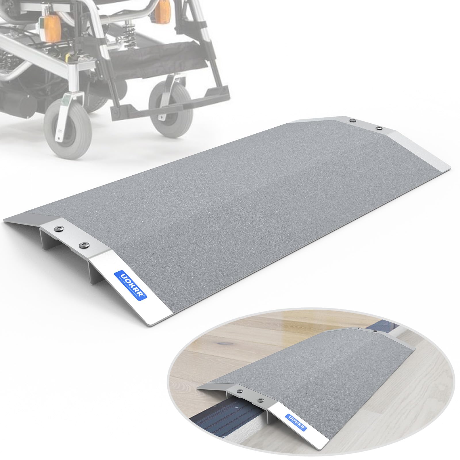 UOKRR Wheelchair Ramp 28.5" W, Bridge Threshold Ramp for Doorways, with ...