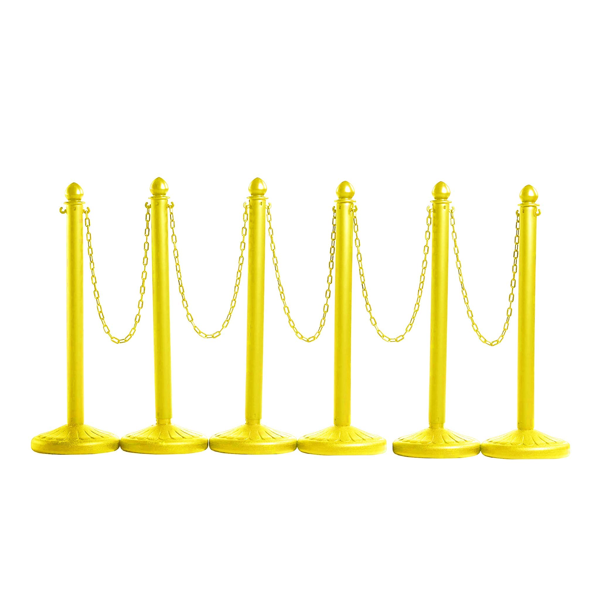 Montour Line Plastic Stanchion Yellow 2.5 Inch Diameter with 50 Foot ...