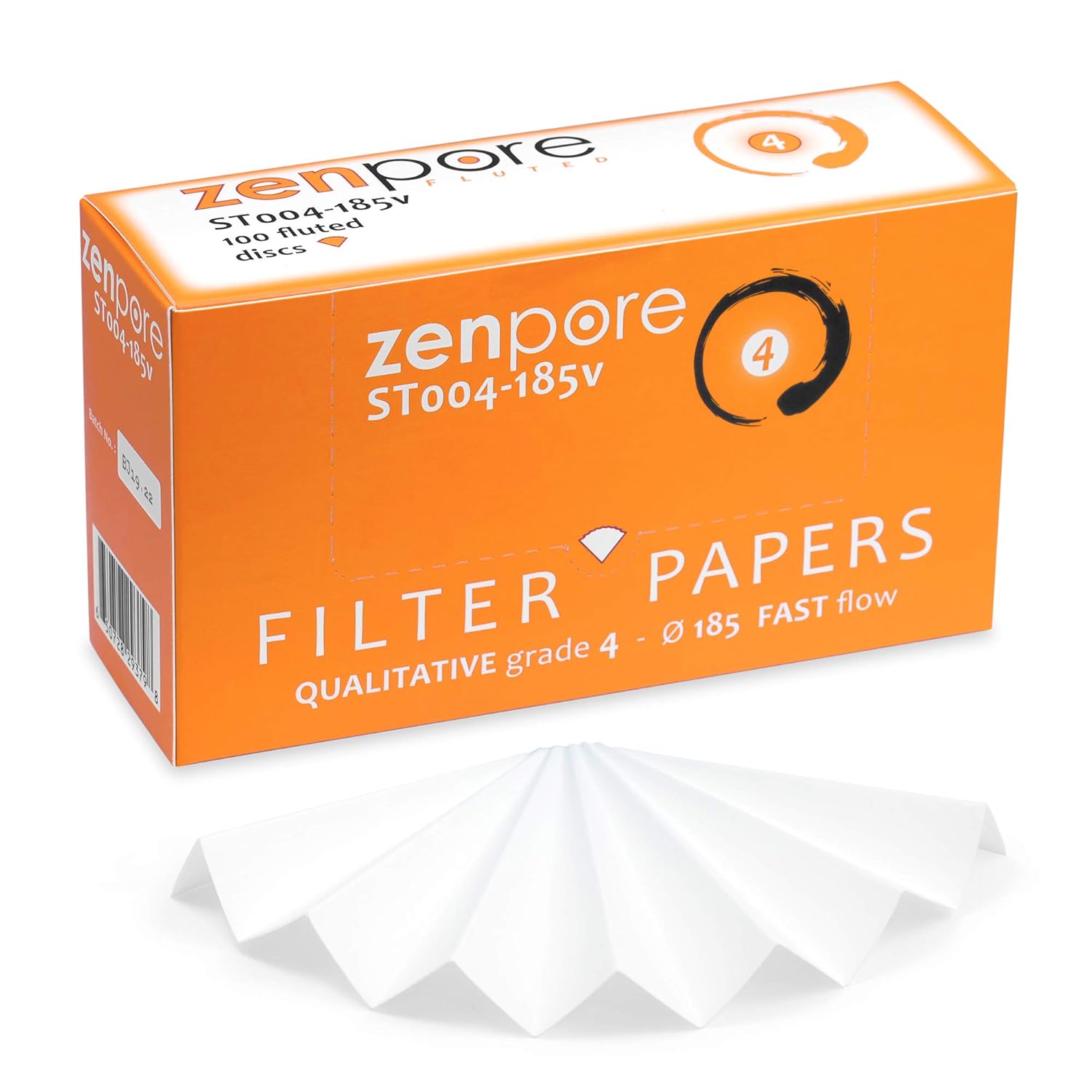 15 cm Fluted Filter Paper Qualitative Grade 4 Folded Pre-Pleated ...