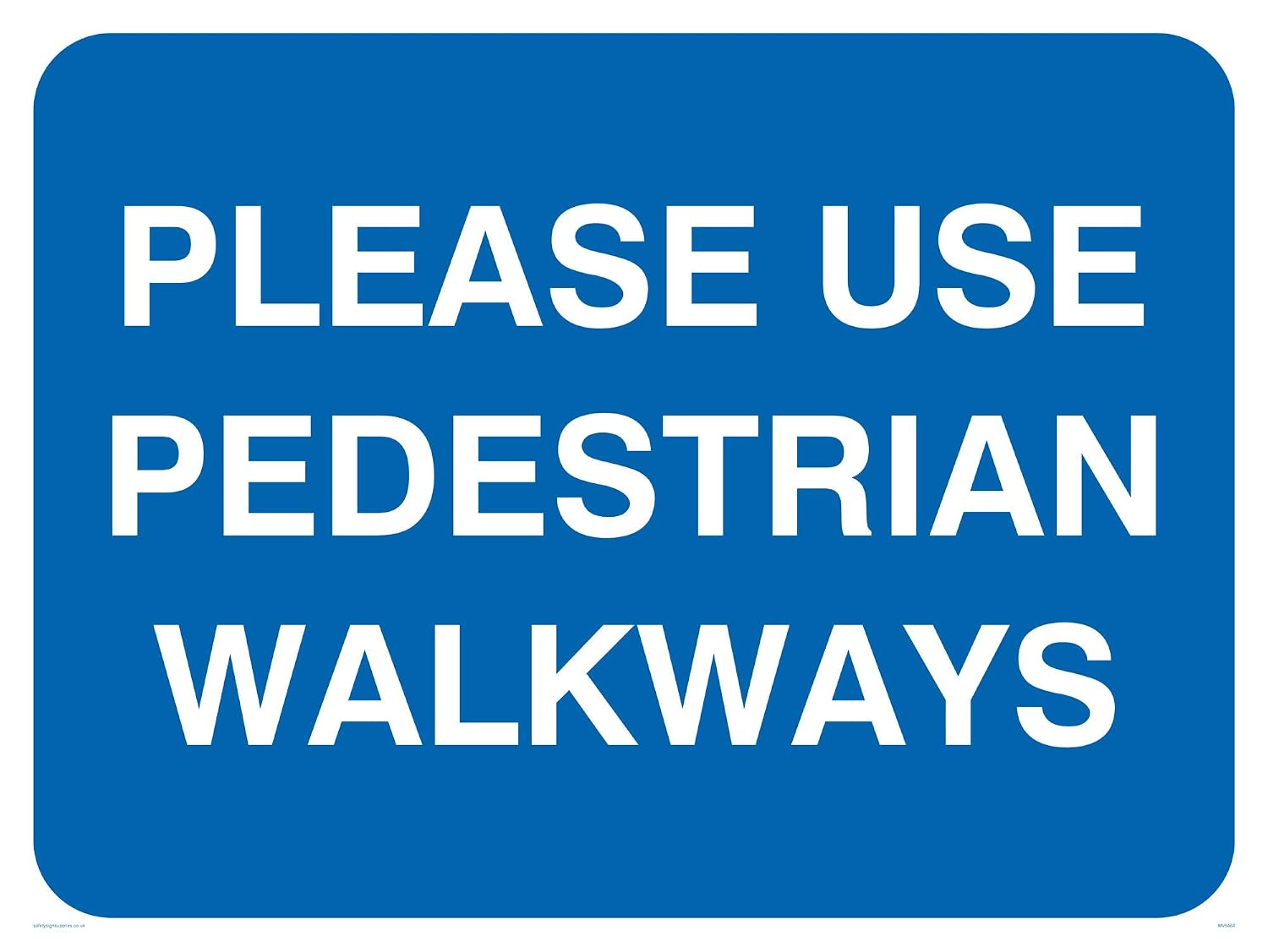 Viking Signs MV5464-A3L-1M”Use Pedestrian Walkways” Sign, 1 mm Semi ...
