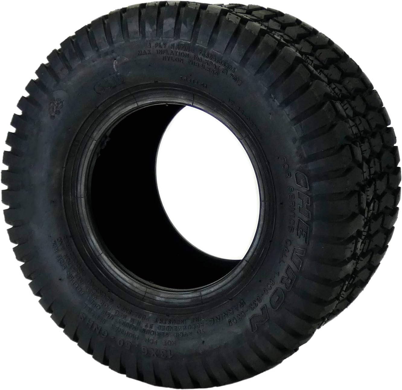Amazon.com : MowerPartsGroup (1) 13x6.50-6 Chevron Tires 4 Ply for Lawn ...