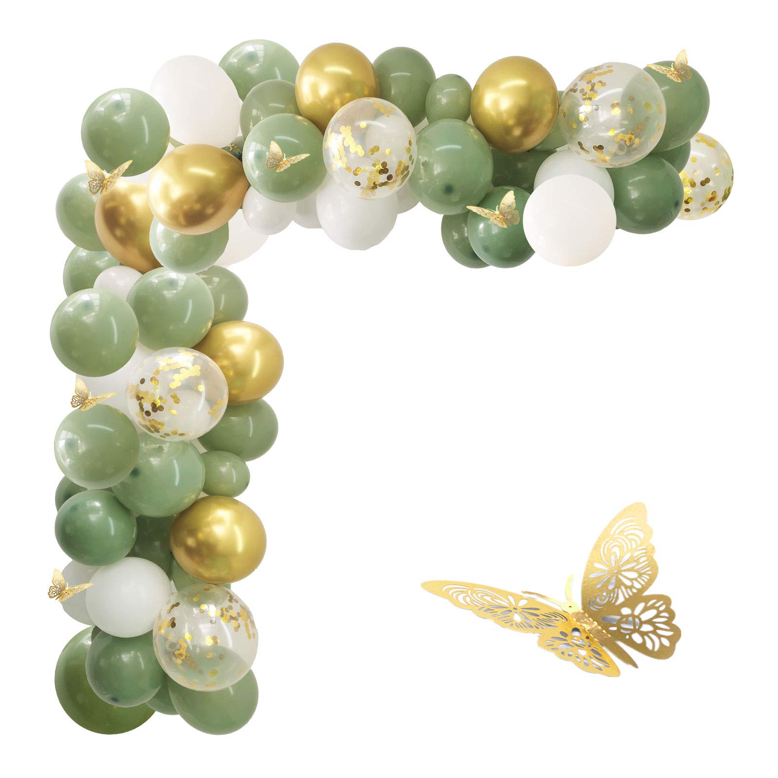 Buy Green Balloon Garland Kit with Sage and Olive Balloons - 112pcs ...