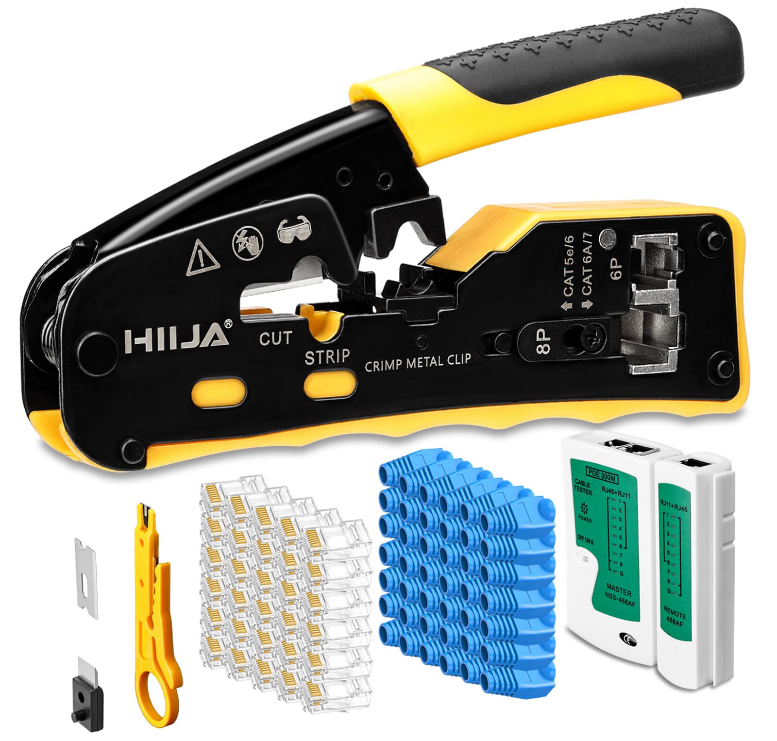 Mua RJ45 Crimp Tool Kit Pass Through Ethernet Crimping Tool All-in-one ...