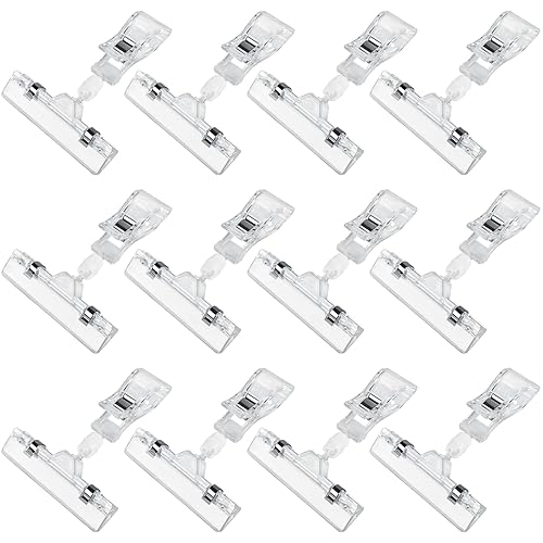 Clear Sign Clips on Merchandise Display 12 Pack Plastic Label Pop Clips ...