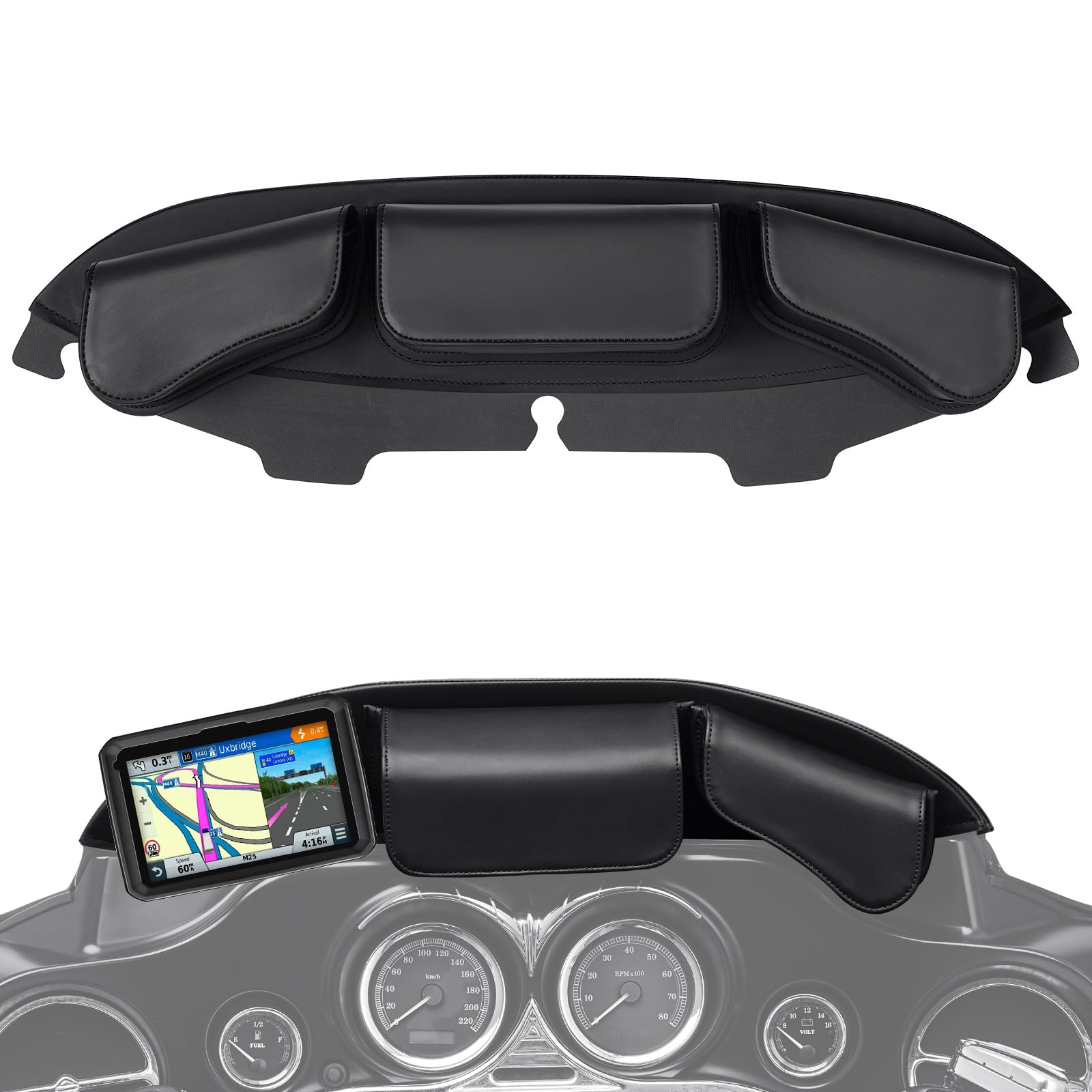 Benlari Windshield Bag, 3 Pocket Batwing Fairing Windshield Bag ...